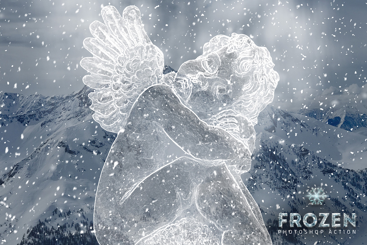 Frozen Ice Photo Effect, an Action Add-On by yantodesign