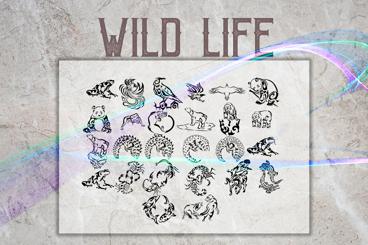 65 Wildlife & Sea Animals Tribals, a Pattern Graphic by Natsuhisui