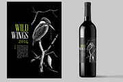 Unique Wine Label Design Dark Theme, a Branding & Logo Template by ...