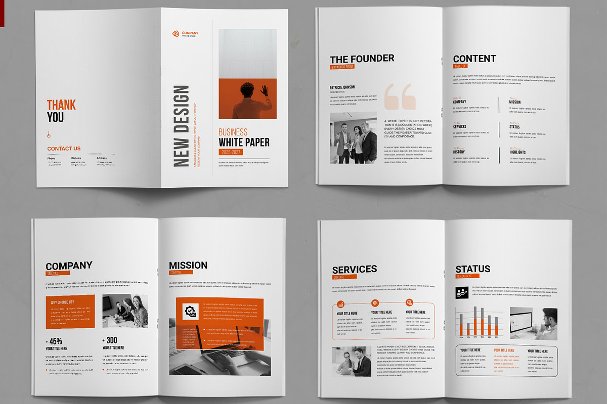 White Paper Layout Design Template