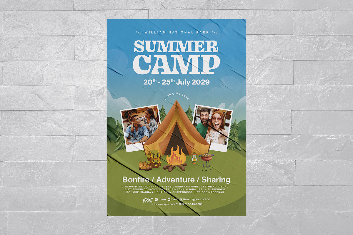 Summer Camp Flyer Template, a Flyer Template by BrandPacks
