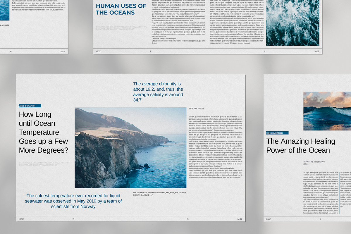 Nature Magazine Layout, a Magazine Template by Boris Cupac