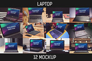 12 Laptop Display Mockup #1, a Device Mockup by Thihon