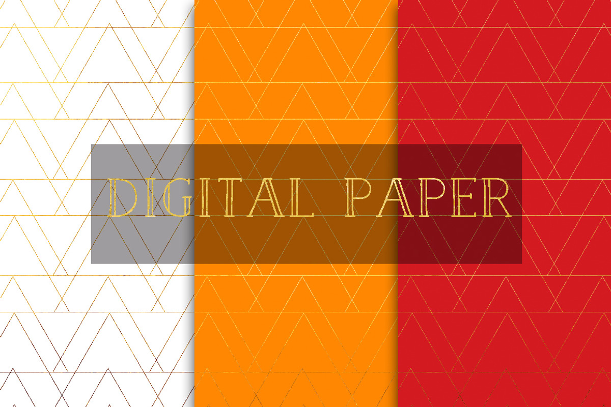 Digital papers- white, orange, red, a Background Graphic by GraphicRain