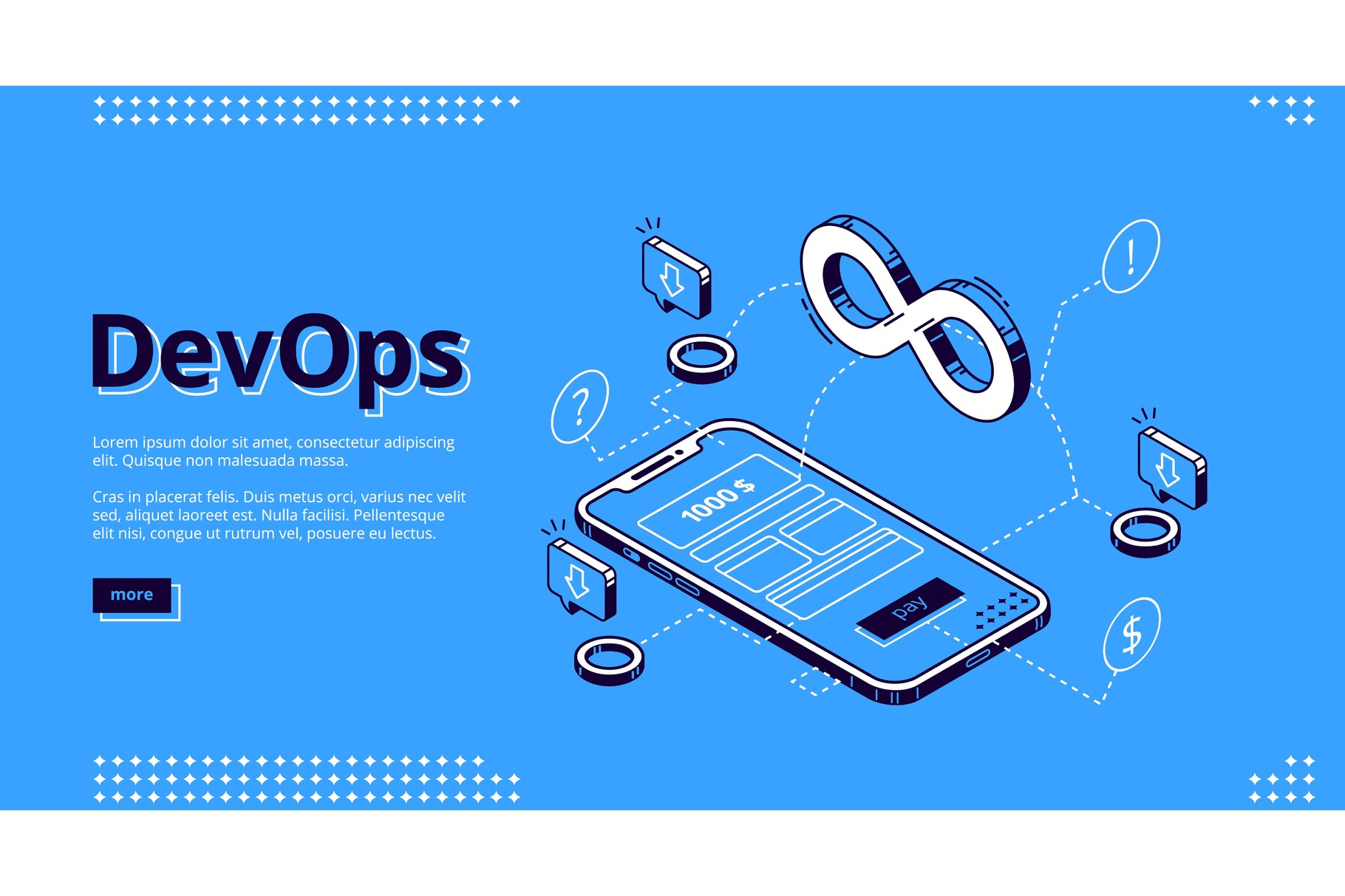 Landing page of DevOps, development, a Work Illustration by art PVP ...