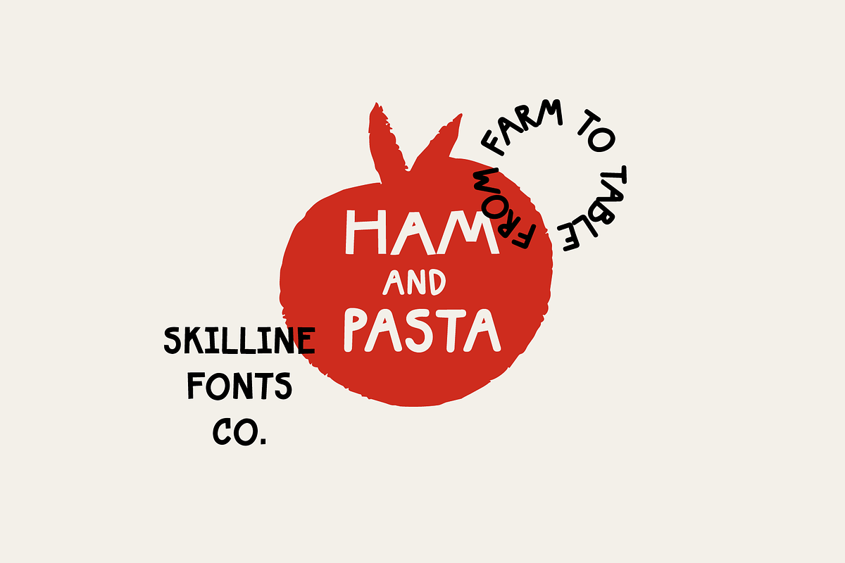 Ham & Pasta – Playful Handdrawn Font
