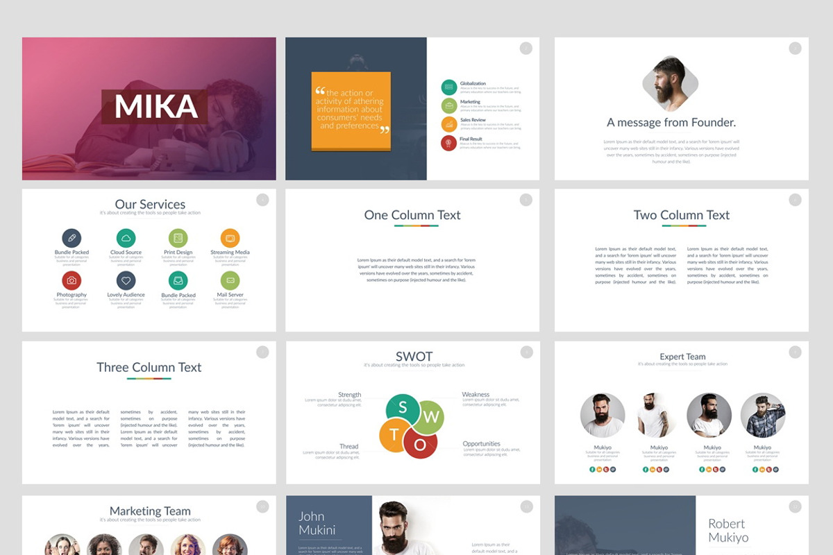 Mika Powerpoint, a Presentation Template by Flyer King
