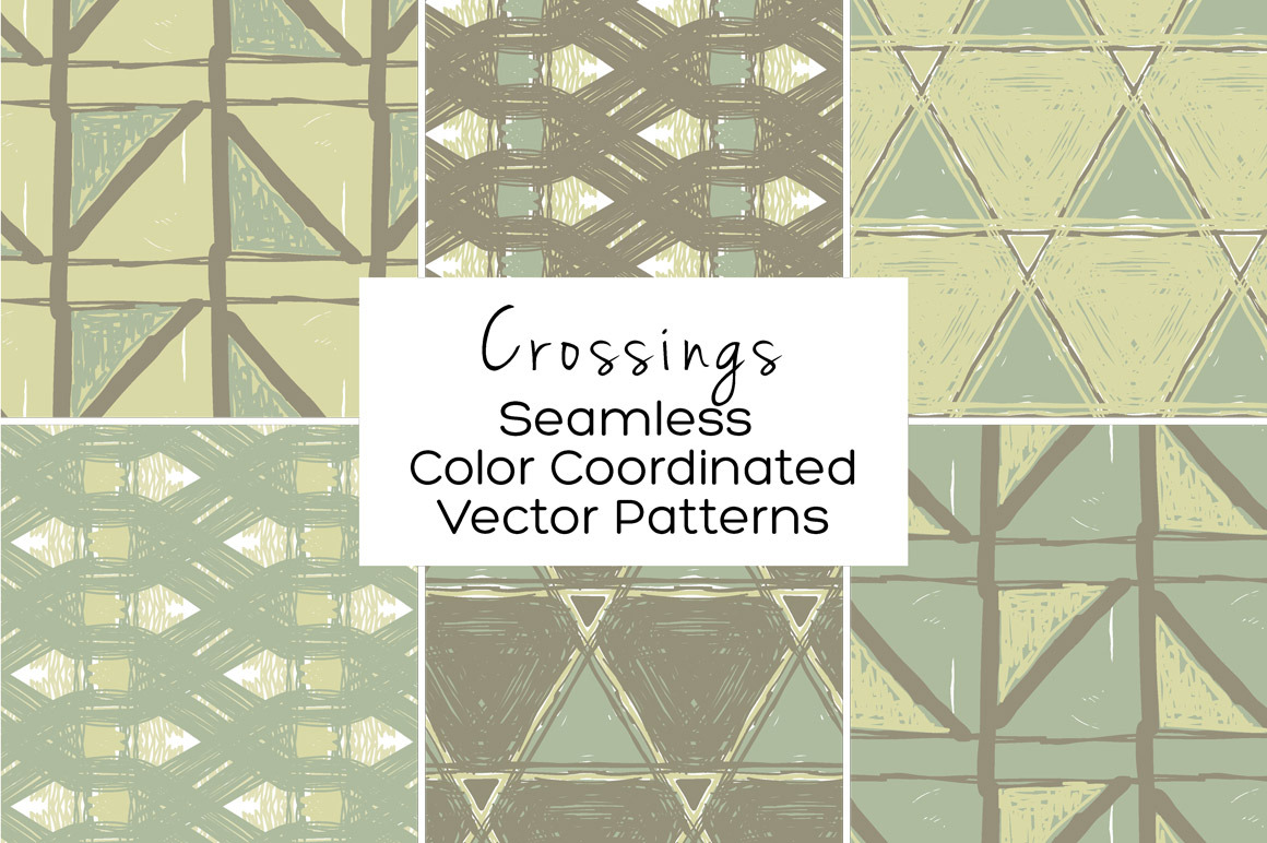 Crossings Seamless Vector Patterns, a Pattern Graphic by California ...