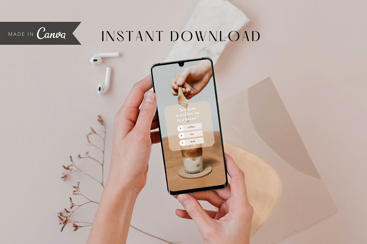 Boho Instagram Story Template, a Social Media Template by ShopRShop