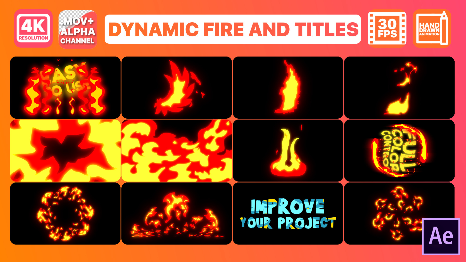 Fire And Titles | After Effects, a Templates & Theme by FlashFXbox
