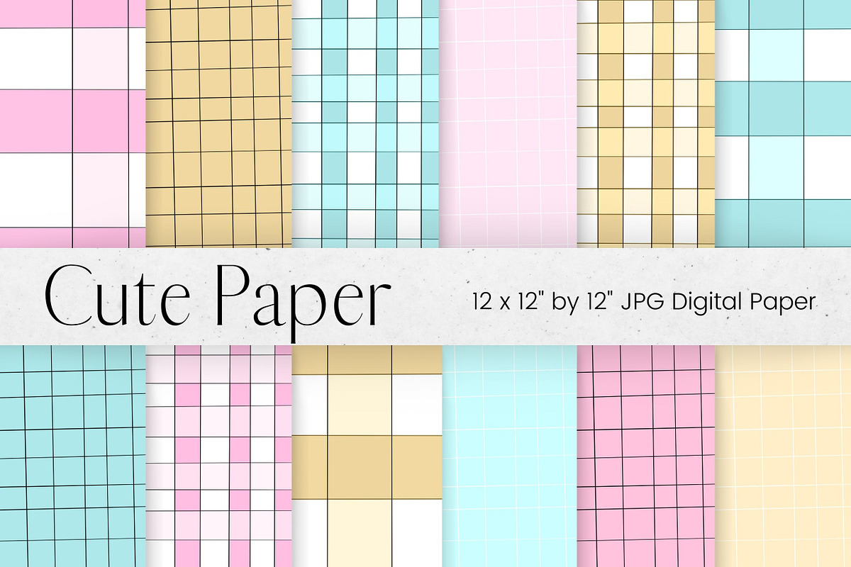 Cute Striped Digital Paper, an Illustration by Pixafied | Creative Market