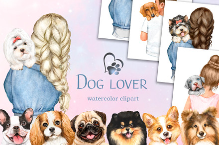 Watercolor Dog Breeds Clipart | Illustrations ~ Creative Market