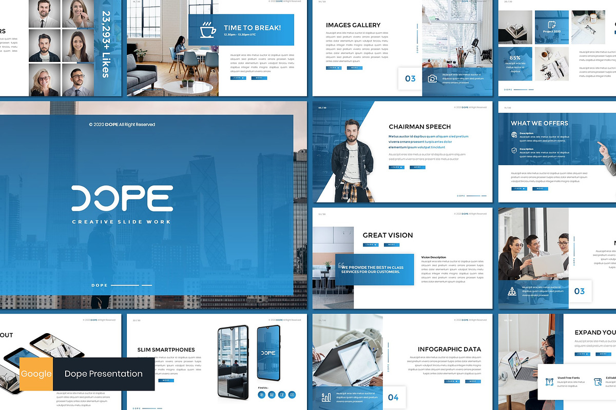 Dope - Google Slides Template, a Presentation Template by inspirasign