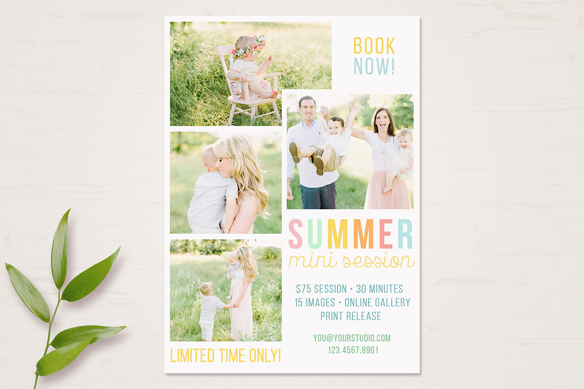 Summer Mini Session Template, a Marketing Template by TheSeventhDesire