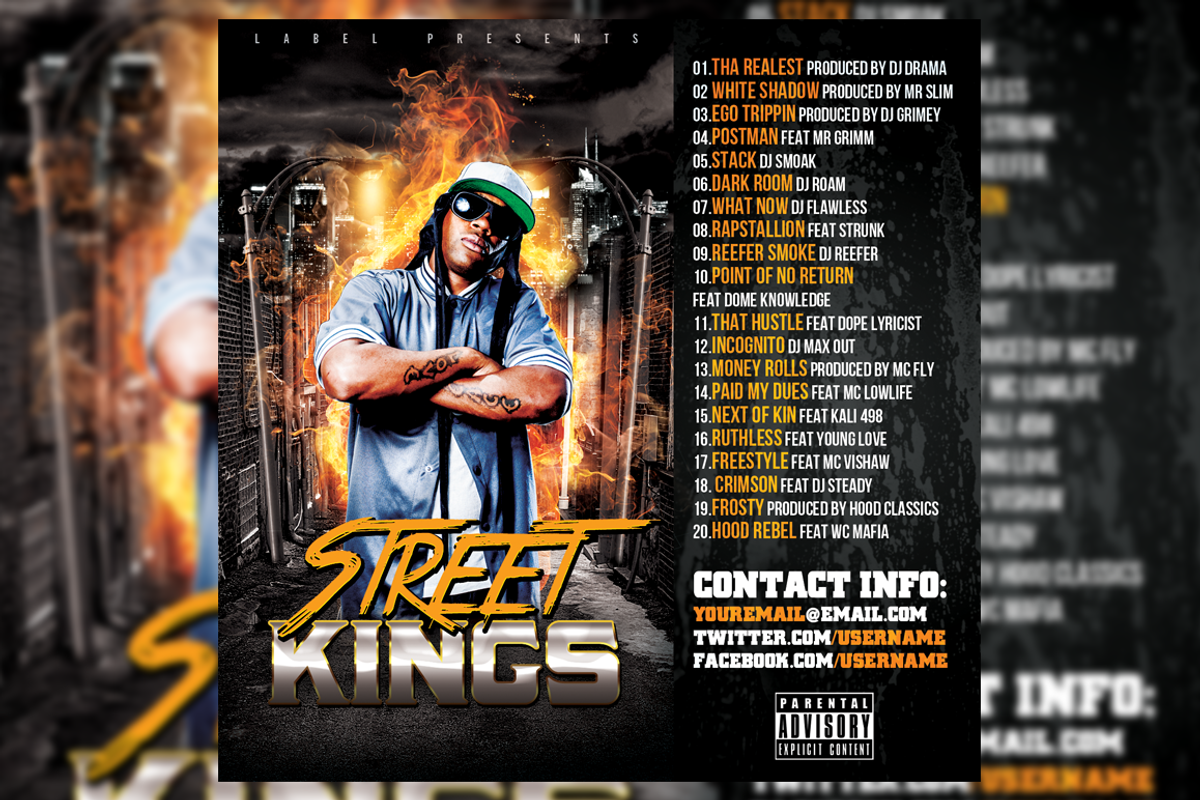 Mixtape CD Cover Template, a Templates & Theme by White Shadow Graphix