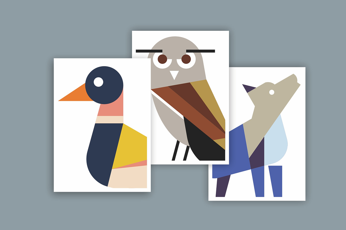 Flat Animals, an Animal Illustration by tifftuff