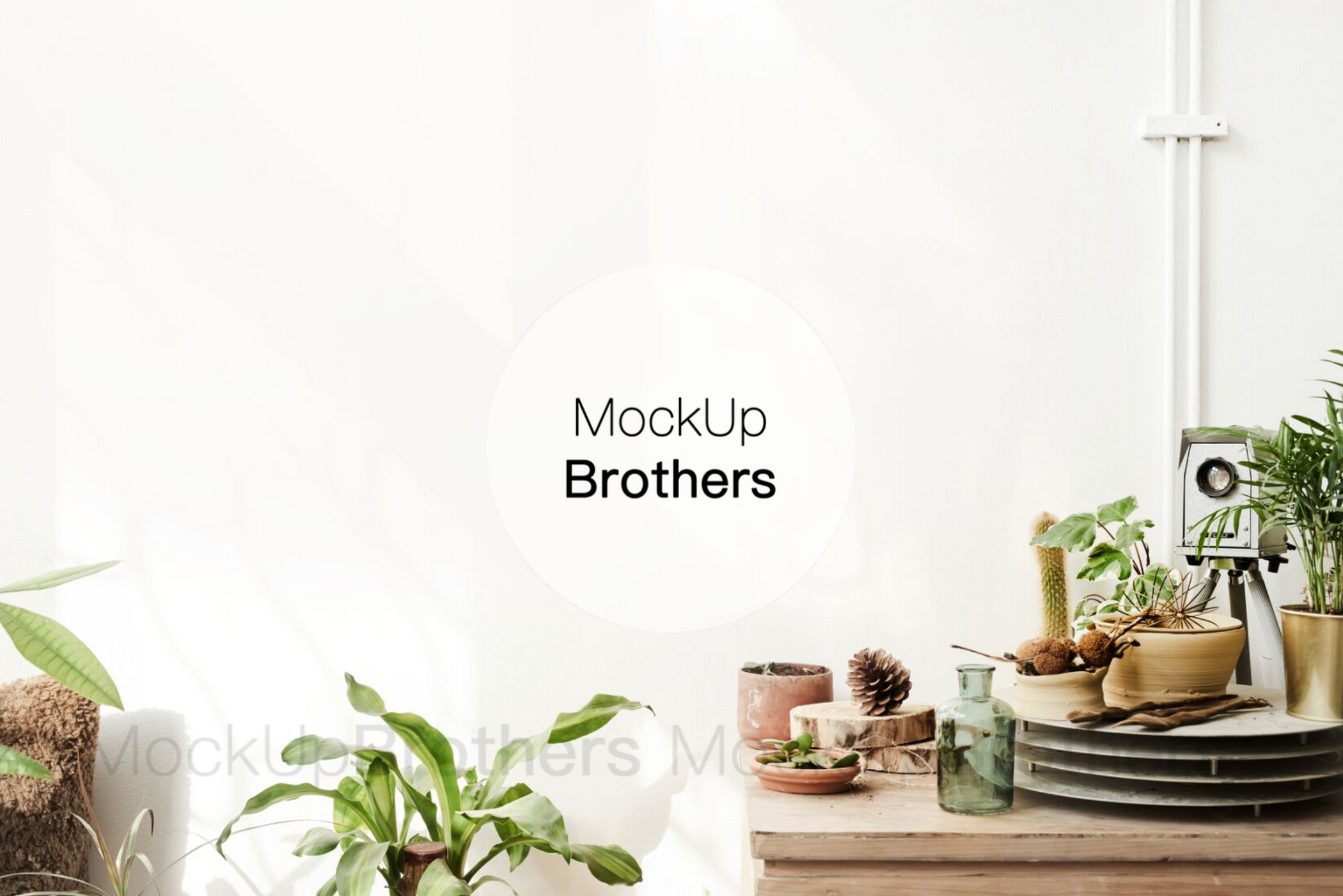 Urban jugle interior mockup 125, a Print Template by MockUpBrothers