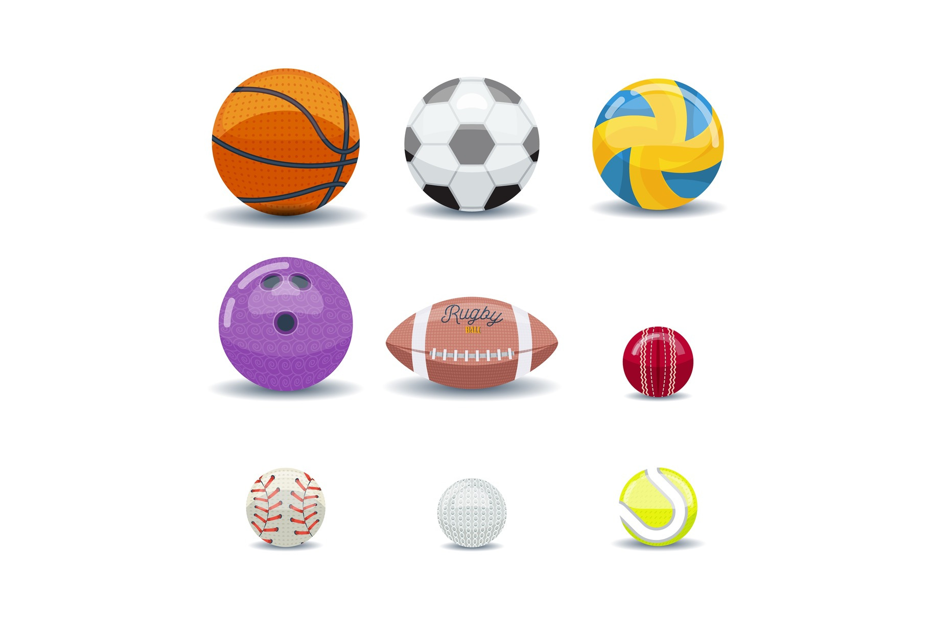 Icon set of various games balls, a Sports & Recreation Photo by ...