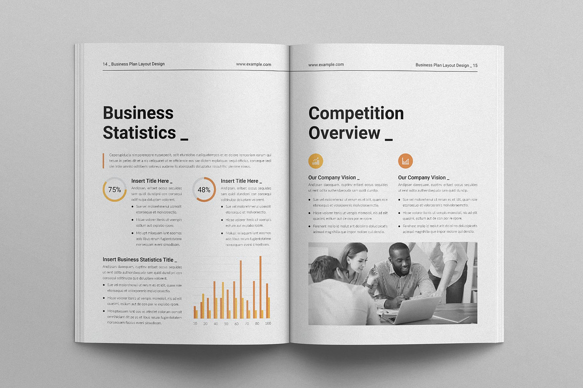 Business Plan Layout Design Template, a Brochure Template by ...