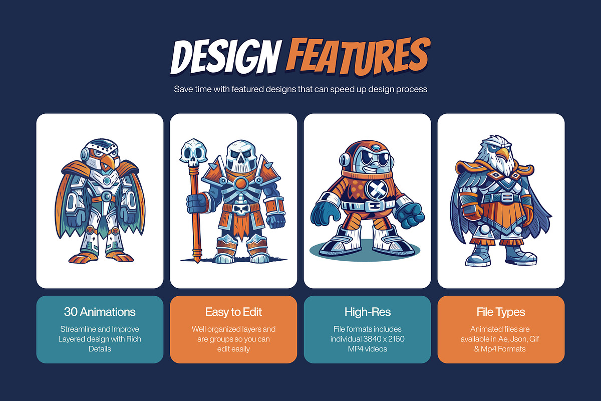 Animated Comic Figures Illustration