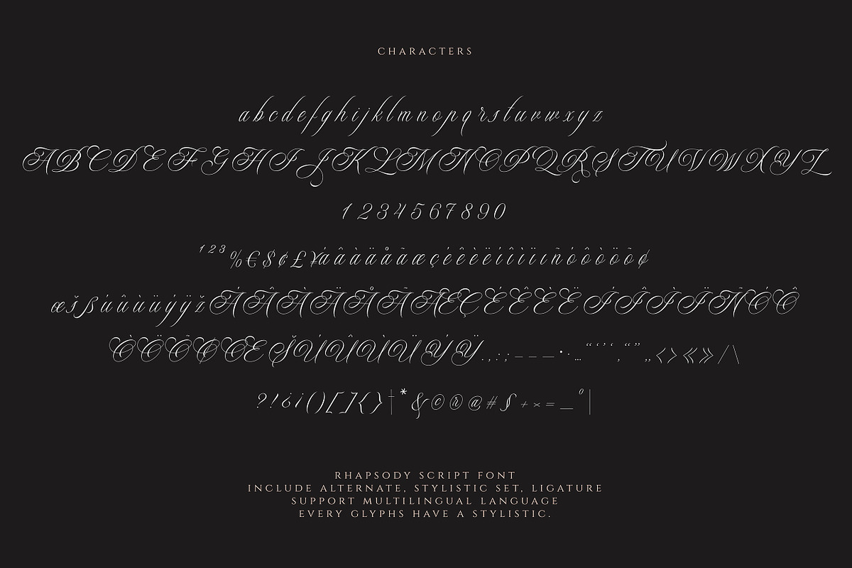 Rhapsody | Calligraphy Script, a Script Font by Muntab_Art