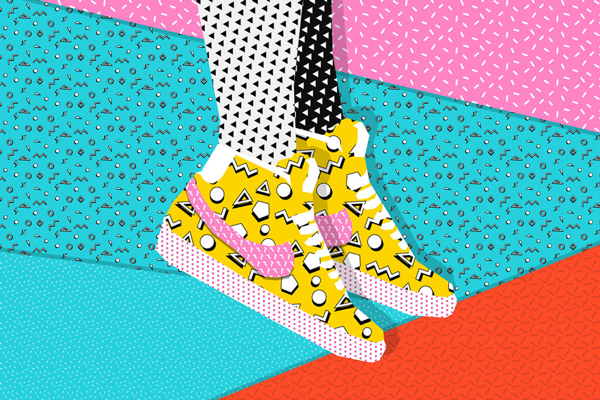 80s Retro Seamless Vector Patterns, a Pattern Graphic by Medialoot