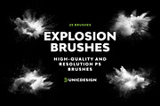 Explosion Photoshop Brushes, a Brush Add-On by UnicDesign