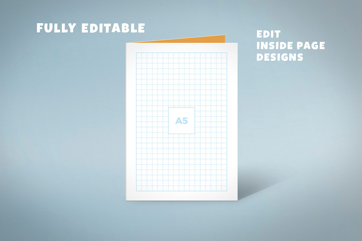 A5 Greetings Card Bi-fold Mock Up
