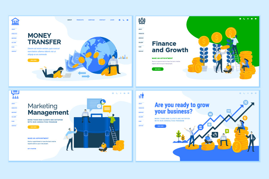 Set of Web Page Design Templates, a Templates & Theme by PureSolution