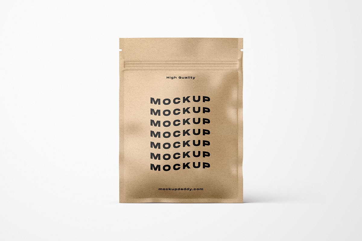 Craft Ziplock Pouch Mockup, a Packaging Mockup by Mockupdaddy