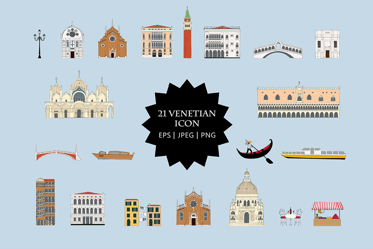 Venice Collection, a Graphic by Alina Tsesarskaya | Creative Market