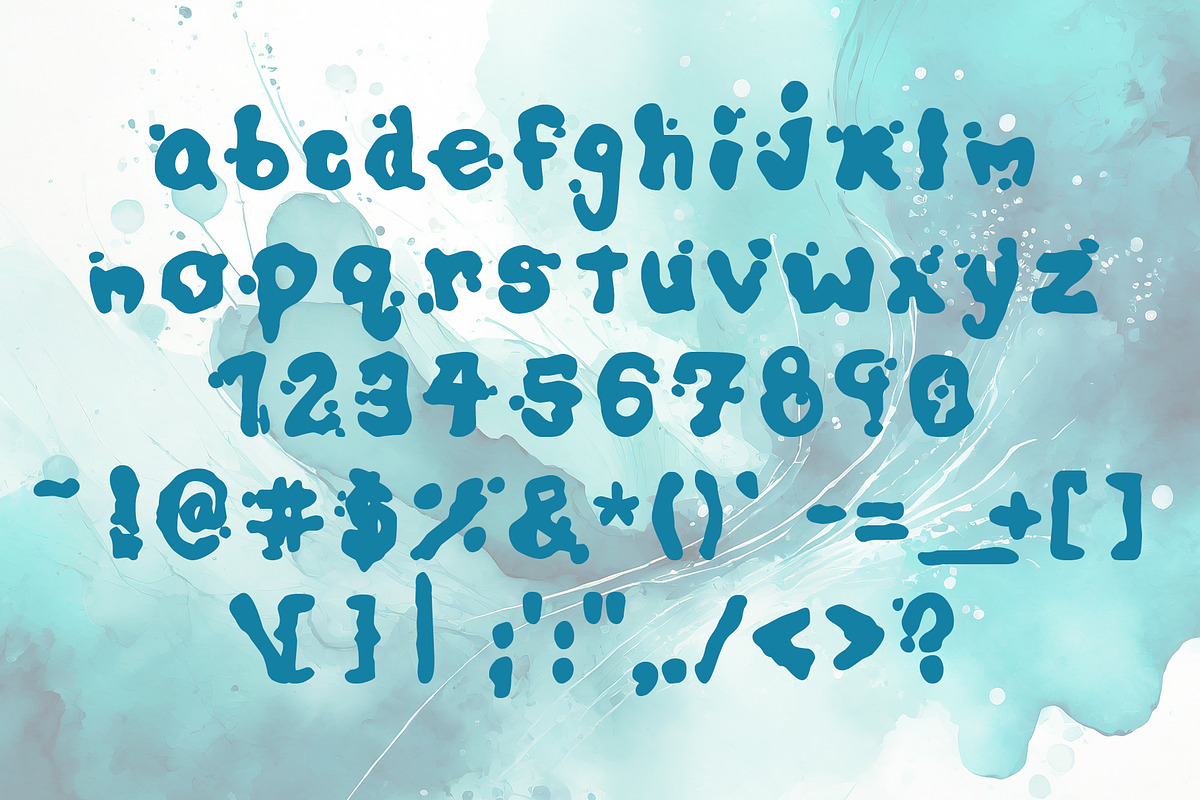 Wet Letters Font, a Handwritten Font by Fontastic Ventures
