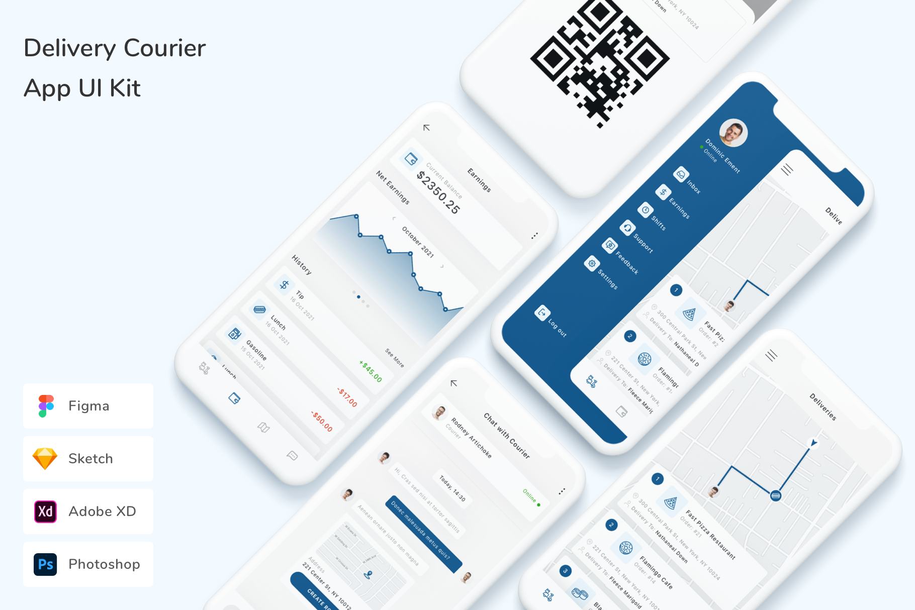 Delivery Courier App UI Kit, an UI Kit Template by Betush