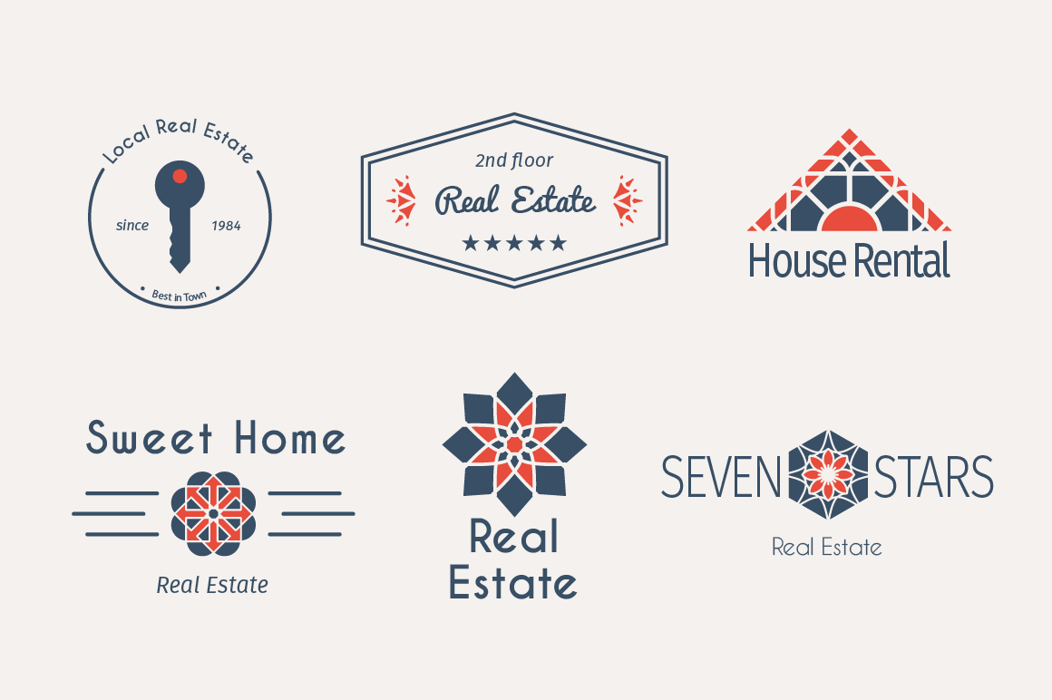6 Real Estate Logo Templates, a Branding & Logo Template by dacascas