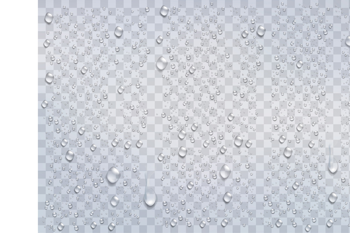 Realistic rain drops, a Texture Illustration by ecco