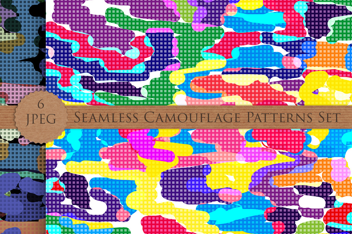 CAMOUFLAGE seamless patterns set, a Pattern Graphic by Futurel