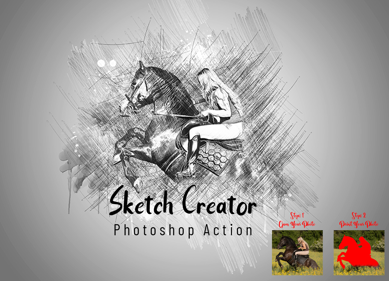 Sketch Creator Photoshop Action, an Action Add-On by Studio Retouch ...