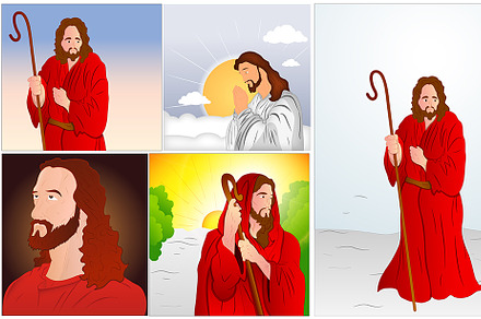Jesus Vectors, an Illustration by TrueMitra Designs