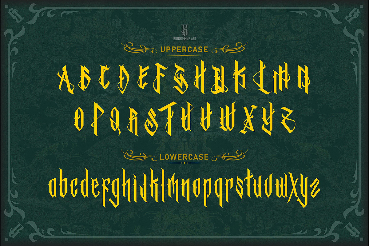 Bathory - Blackletter font, a Blackletter Font by Brightone