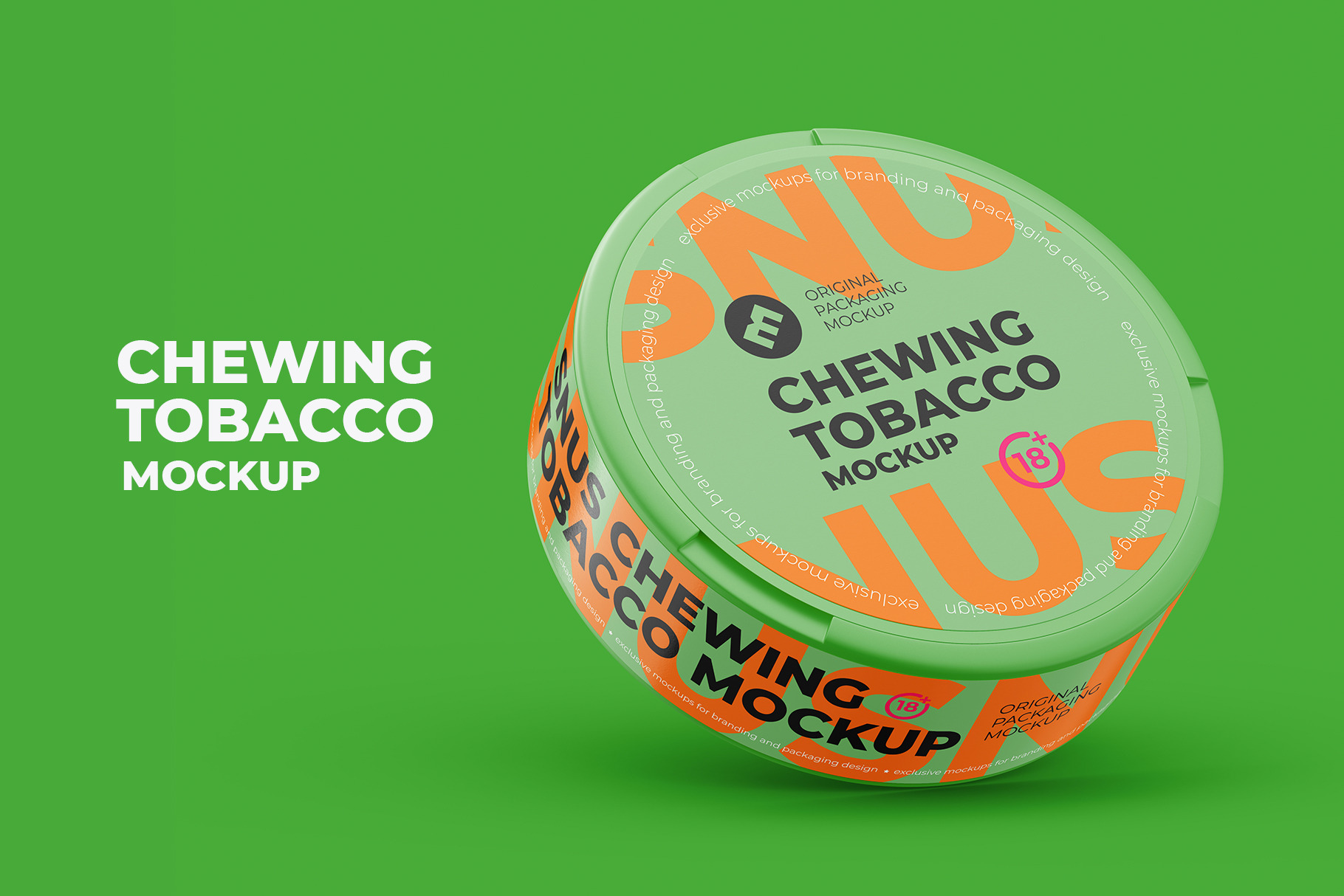 Snus Chewing Tobacco Can Mockup, a Packaging Mockup by easymock 2