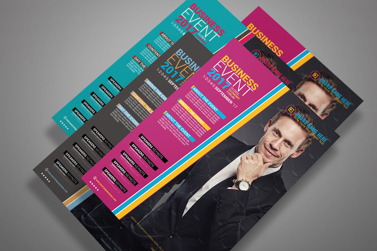 Business Event Flyer Template, a Flyer Template by Star Graphic Design