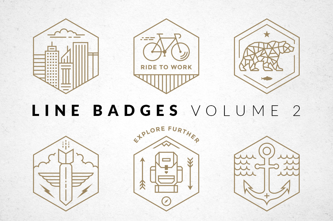 Line Badges - Volume 2, a Branding & Logo Template by Build Interactive