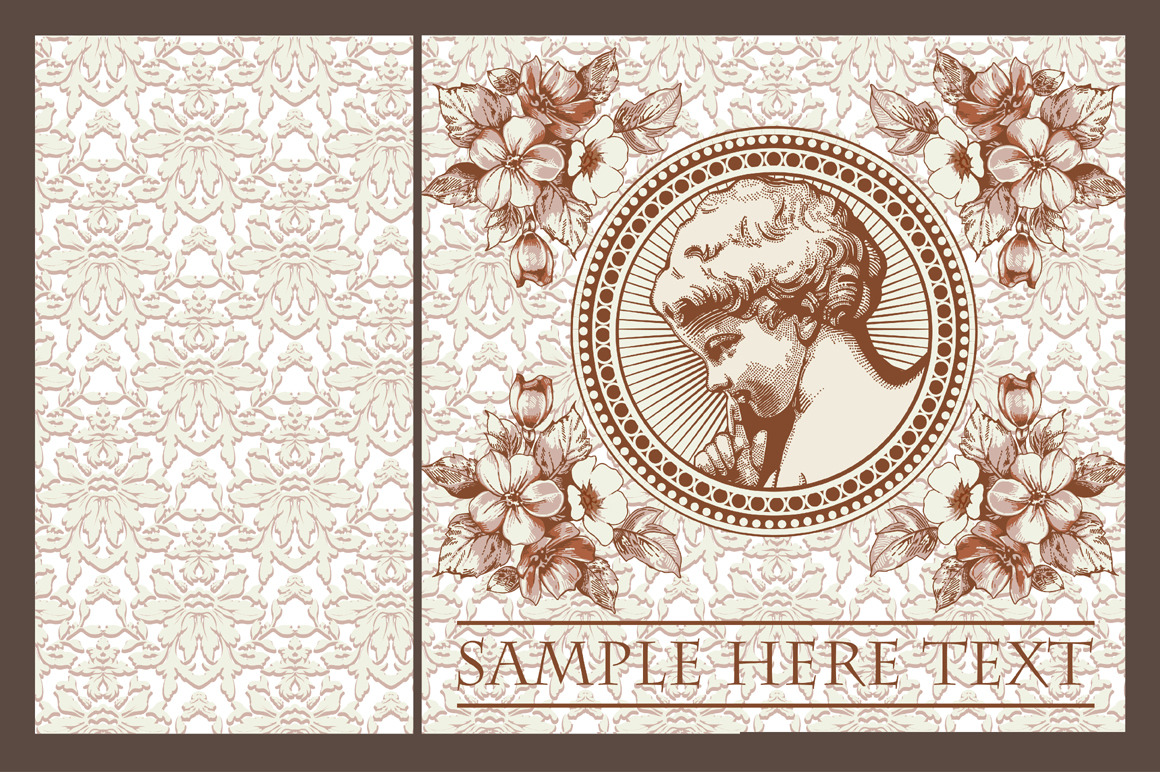 Angel, boy, child. Flowers card., a Person Illustration by Vintage ...