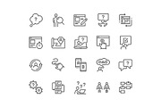 Line UI and UX Icons | Outline Icons ~ Creative Market