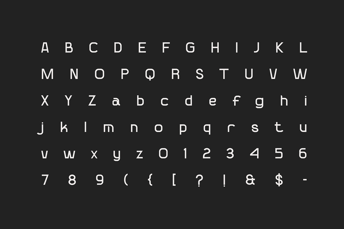 Axiome - Minimal Geometric Typeface, a Sans Serif Font by Imoodev