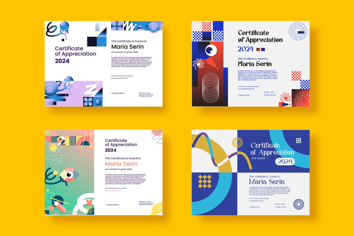 Bundle Certificate Design Template, a Print Template by MaikoHatta