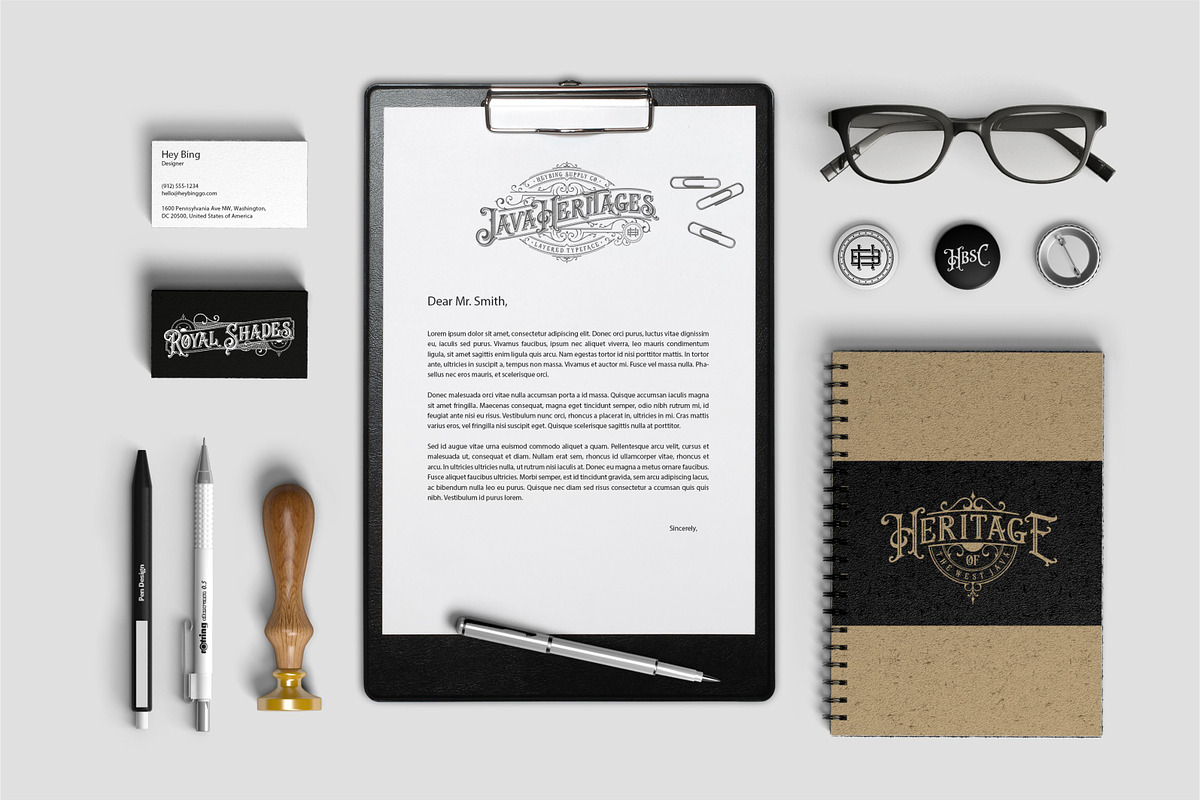 Java Heritages + Extras (UPDATE), a Font by Heybing Supply Co.