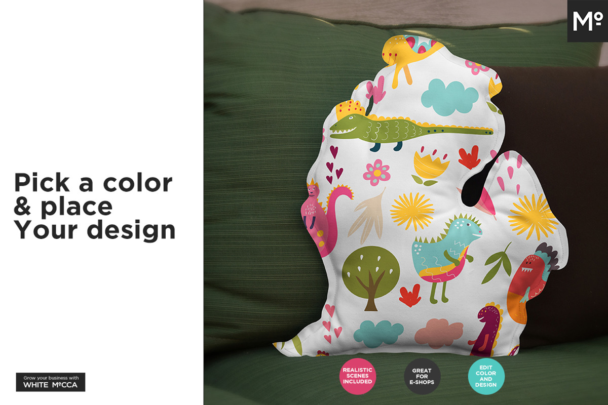 Michigan Mitten Pillow Mock-up, a Household Mockup by Mocca Mockups ...