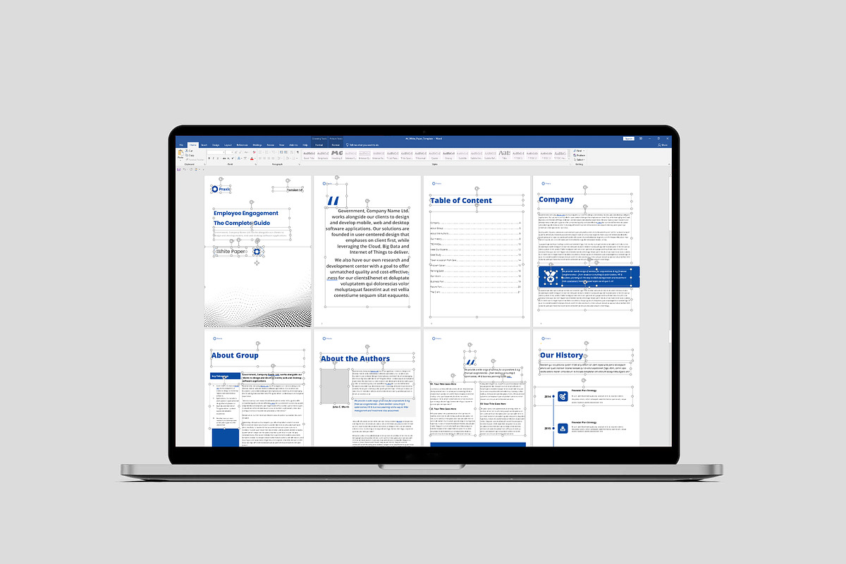 White Paper | MS Word & Indesign, a Brochure Template by azadcsstune