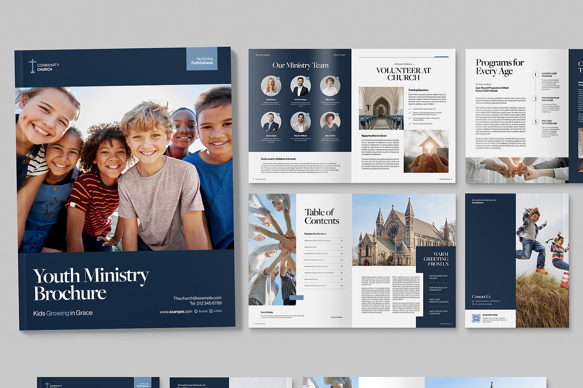 Youth Ministry Brochure Template, a Brochure Template by BrandPacks
